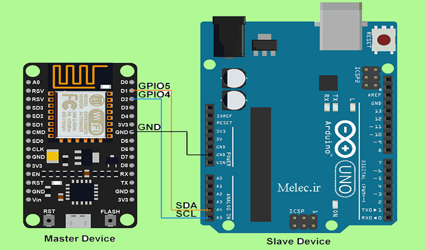 پروتکل I2C در آردوینو