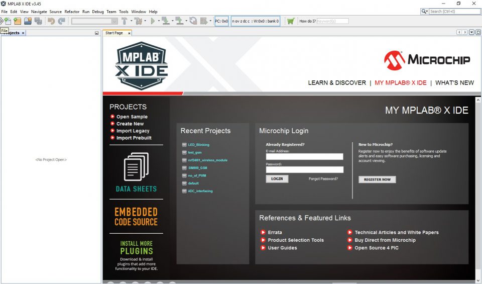 کار با میکروکنترلر PIC18F4550 و MPLABX IDE